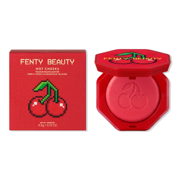 チーク FENTY BEAUTY HOT CHEEKS CHERRY PIE'D Fenty Beauty Hot Cheeks Velour Blushlighter - Cherry Pie'D